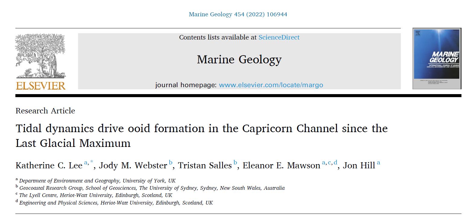Hot off the press! Ooids, paleo-tides & sea level changes in the southern Great Barrier Reef ...